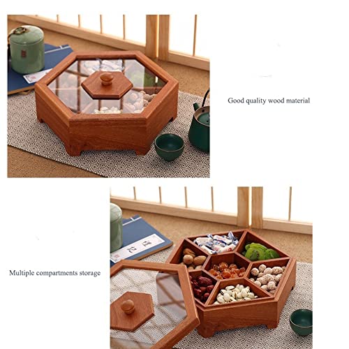 MISS Z Wood Candy Biscuit Storage Box with Lid Home Food Storage Container Boxes Nuts Snacks Fruit Organizer Case Food Jars Set
