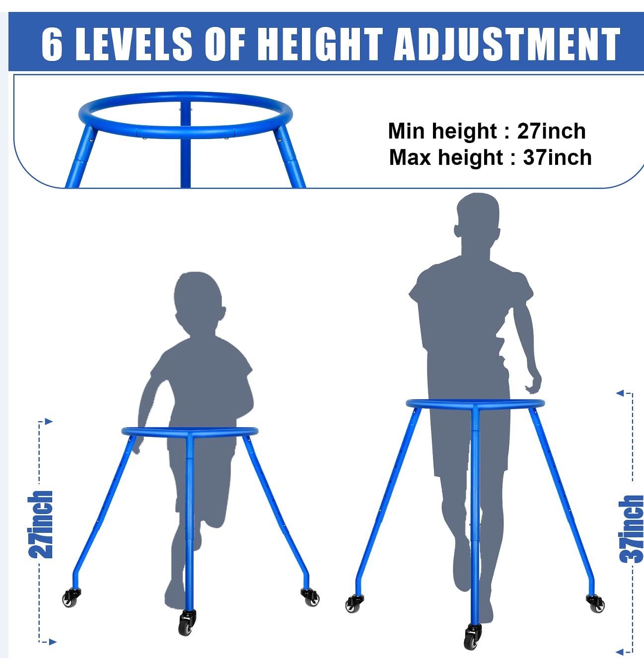 Skete Trainer, Height Adjustable Skate Aid,O stype Skate Trainer, Trainer Roller Skates, Skating Trainer, Roller Skate Trainers, Skate Trainers (Height Adjustable Blue)