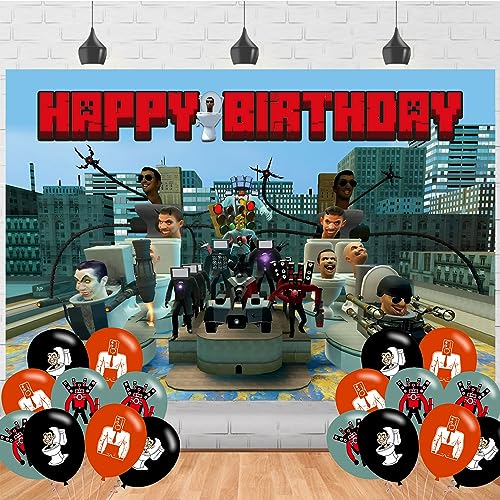 𝓢𝓴𝓲𝓫𝓲𝓭𝓲 𝓣𝓸𝓲𝓵𝓮𝓽 Birthday Party Backdrop,𝓢𝓴𝓲𝓫𝓲𝓭𝓲 𝓣𝓸𝓲𝓵𝓮𝓽 Birthday Party Decoration, 𝓢𝓴𝓲𝓫𝓲𝓭𝓲 Theme Birthday Banner Shoot