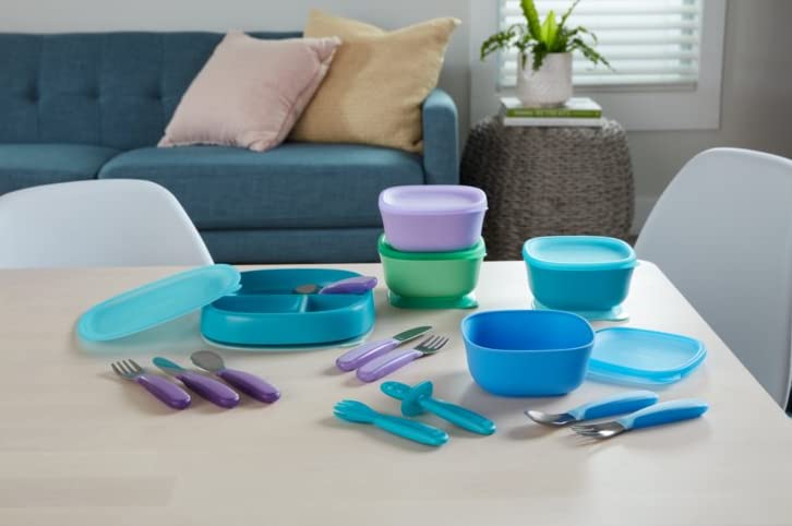 Gerber Nuk Stainless Steel Tip Kiddy Cutlery Set,(Purple)