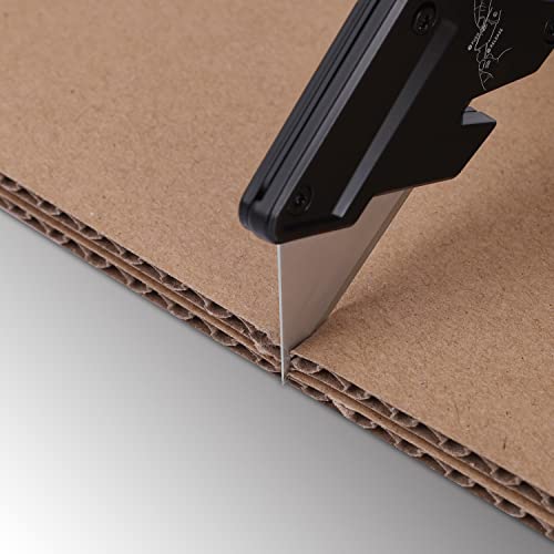 Leopcito Box Cutter Retractable Folding Utility Knife, Heavy Duty Cutter Knife Cardboard Cutter, Box Slicer Opener, Cartons, Cardboard and Boxes Knife Carpet Cutter, Retractable Razor Knife Set, A4RD