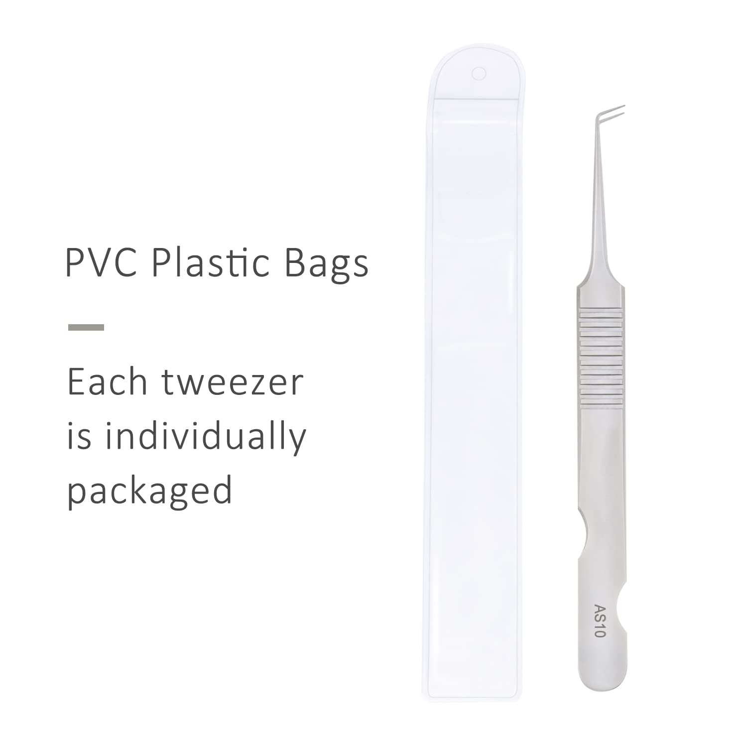 EMEDA Eyelash Extension Tweezers for Isolation Separation Natural Lashes with Short Tiny Mini L Tips 45 Degree Professional Precision Stainless Steel Volume Lash Tweezers for Premade Fans (AS10)