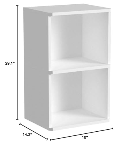 Way Basics Vinyl Record Storage - 2 Tier Book Shelf Turntable Stand (Fits 170 Albums)