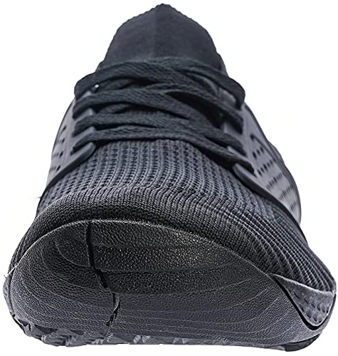 WHITIN Men's Trail Running Shoes Minimalist Barefoot Wide Width Size 11 Toe Box Gym Workout Fitness Low Zero Drop Sneakers Treadmill Free Black 44