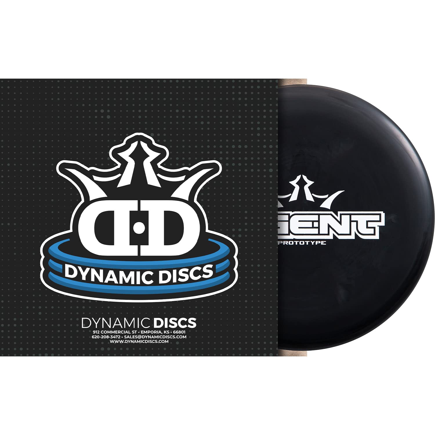 Dynamic Discs Classic Agent Disc Golf Putter | PROTOYPE | Special Edition Limited Run Slightly Overstable Beadless Frisbee | (Black)