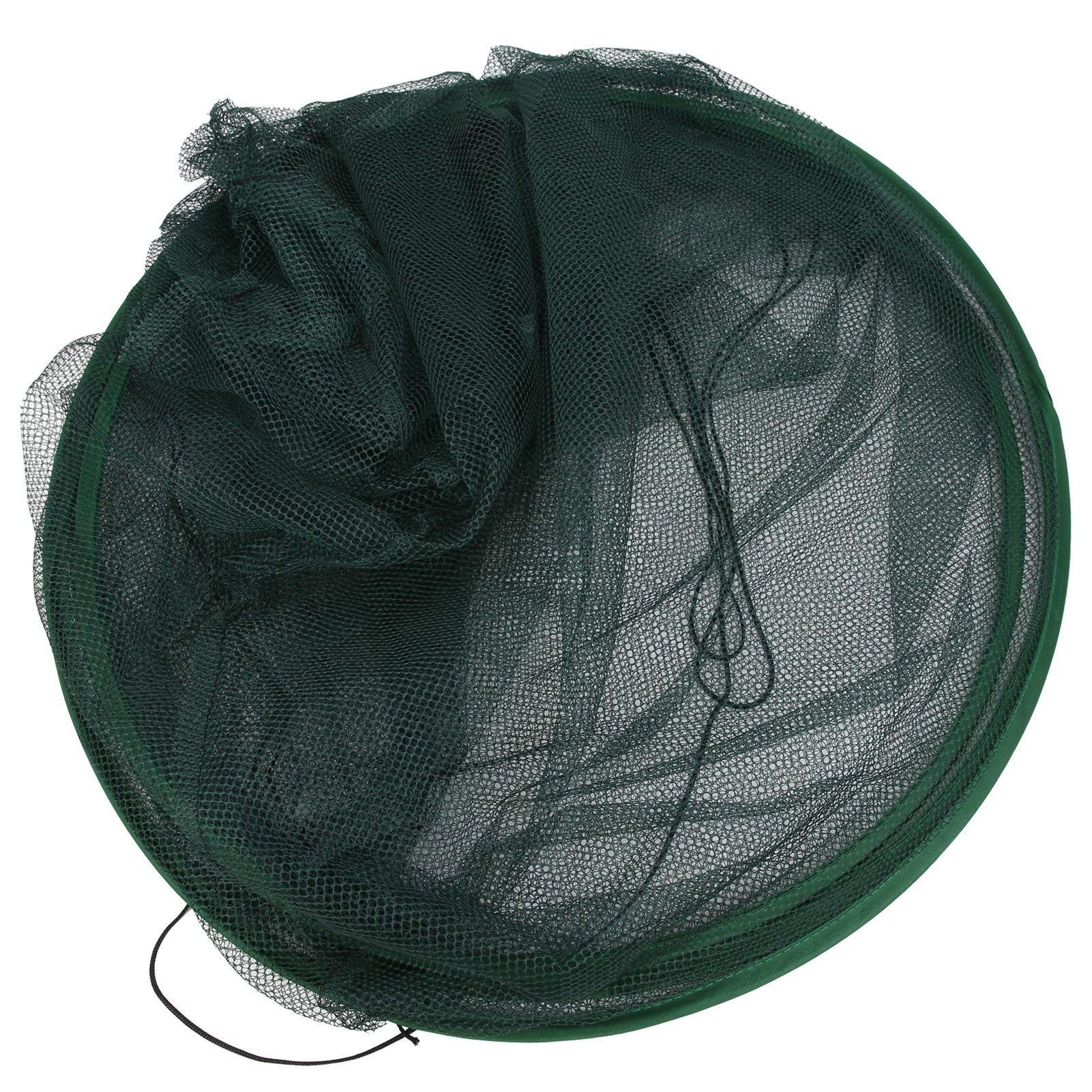 Foldable Fishing Shrimp Cast Net Nylon Fishing Tool Accessories for Fishing Enthusiasts, Round, Green