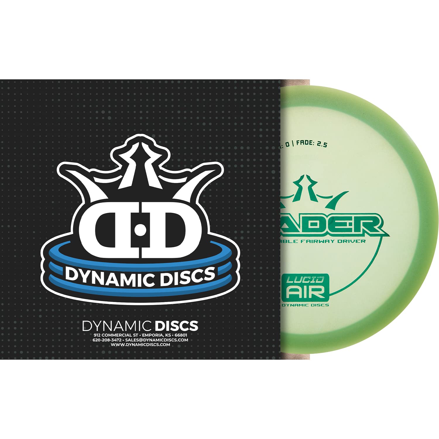 Dynamic Discs Lucid AIR Evader | Fairway Driver Disc Golf Disc | Controllable Speed and Excellent Glide | Lightweight Frisbee Golf Disc | Easy to Throw (Green)