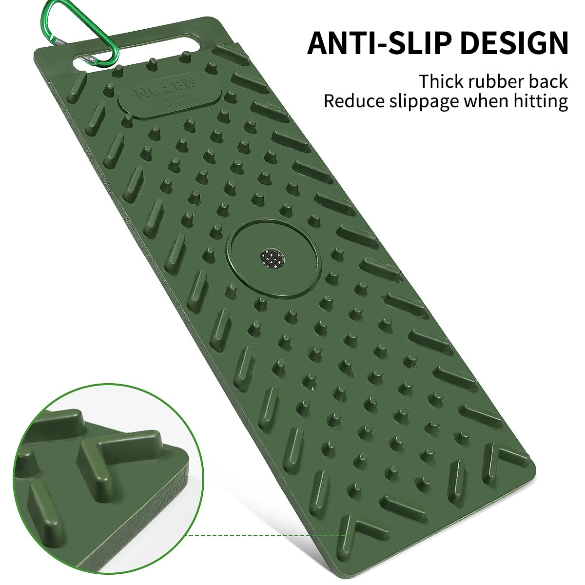 HUAEN Golf Hitting Mat,Golf Swing Training Impact Mat,Analysis & Correct Your Swing Path, Advanced Guide, Practice Grass Mat for Indoor/Outdoor
