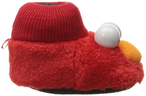 Sesame Street Unisex-Baby ELMO Puppet Slipper, Red, 5/6 Child US Toddler