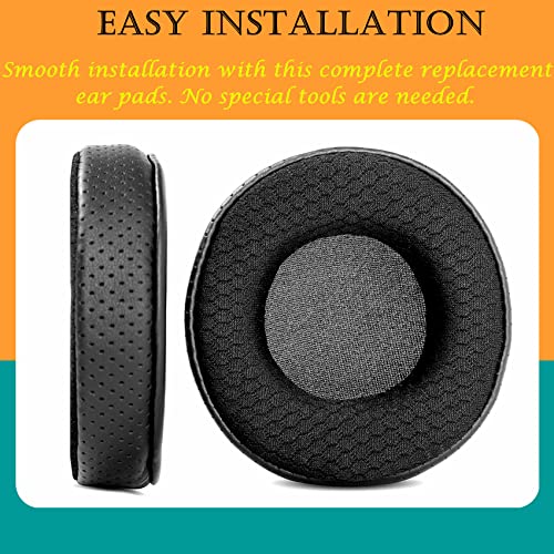 TaiZiChangQin DN-HP500 Upgrade Ear Pads Ear Cushions Replacement Compatible with Denon DN-HP500 AH-D210 Headphone Fabric Earpads Black