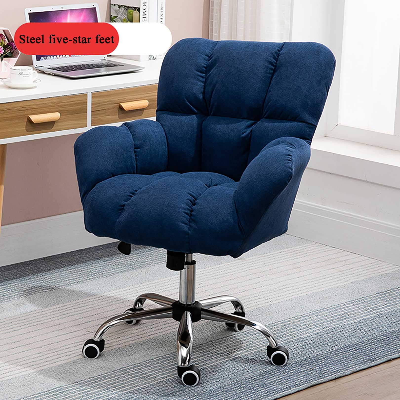 GAOPANG Home Office Chair Ergonomic Desk Chair Five Star Steel Foot Stand and Mute Caster Adjustable Computer Chair (Linen)
