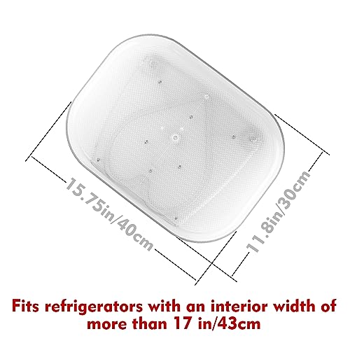 Lazy Susan Organizer for Refrigerator Turntable Fridge Organizer 15.75” Clear Rectangular Lazy Susan Organizer for Kitchen Fridge Cabinet Countertop Pantry Spice Rack Storage