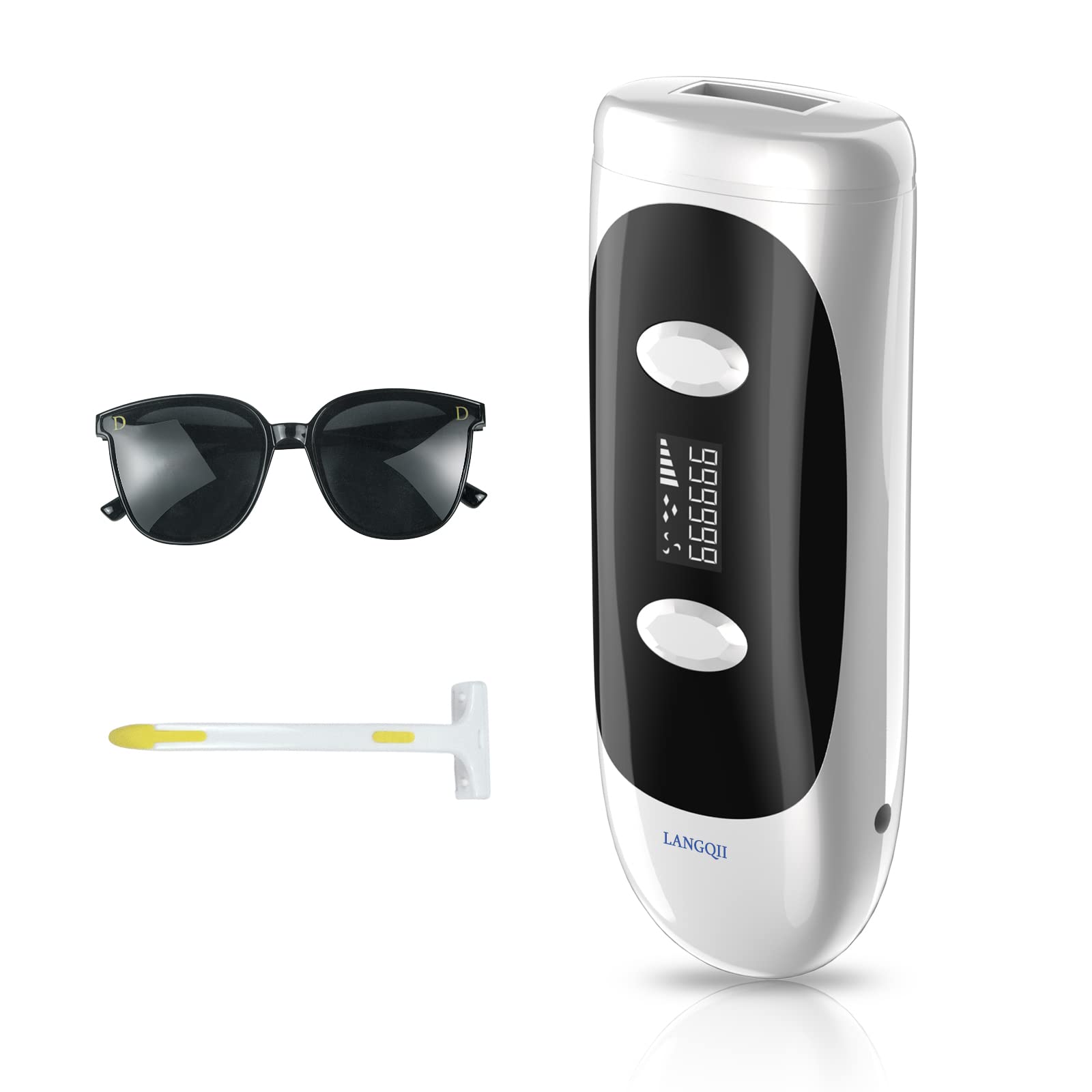 LANGQII IPL Hair Removal Device - Permanent Hair Removal for Women - Bikini Legs Armpit Facial Hair Removal 999,999 Flashes