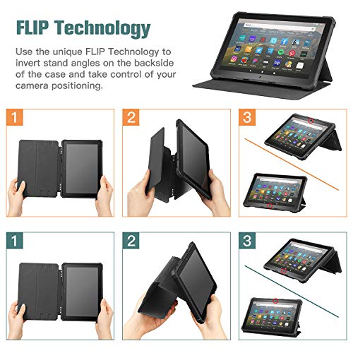 Fintie Case for All-New Fire HD 8 and Fire HD 8 Plus Tablet (10th Generation, 2020 Release) - [Flex Stand] Slim Folding Protective Cover with Soft TPU Back Shell, Auto Sleep/Wake, Starry Sky
