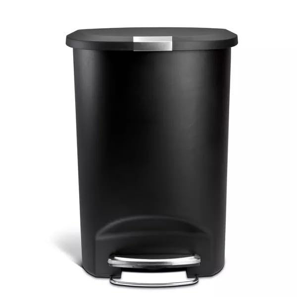 TRoMI 13.2 Gallon Semi Round Plastic Step Trash Can, DKP2G3