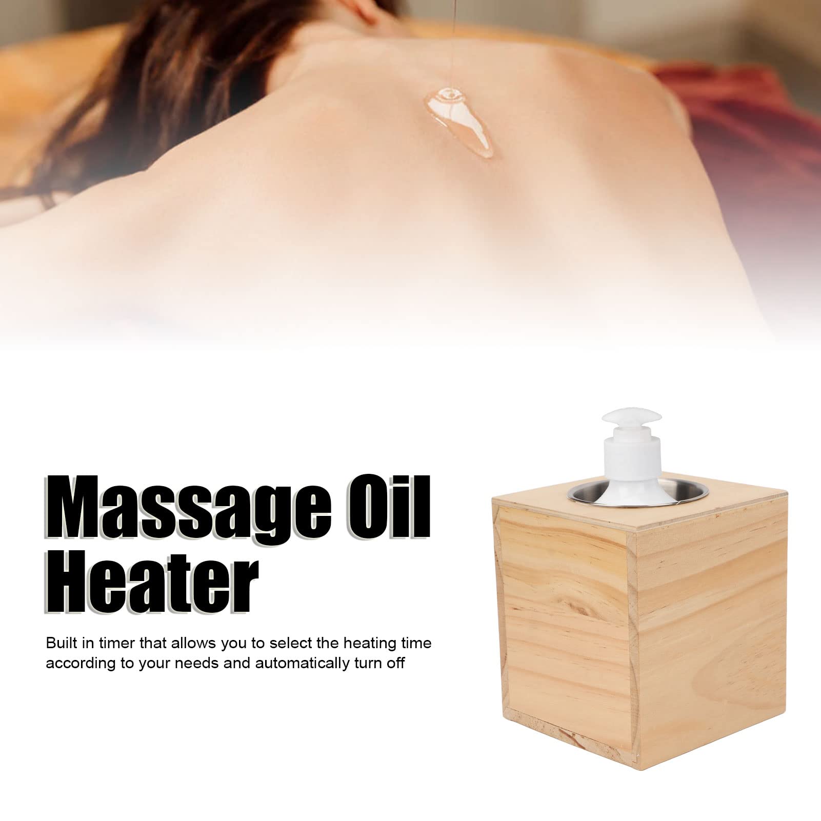 Massage Oil Warmer Professional Beauty Salon Home Lotion Warmer Single Bottle Massage Oil Heater Adjustable Temperature