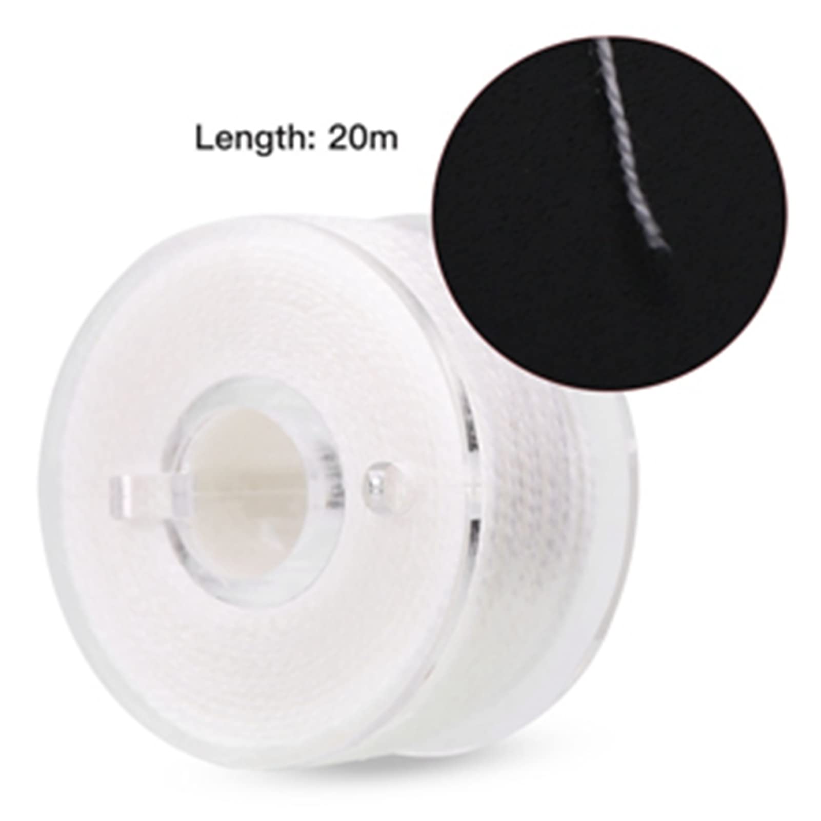 HERCHR PVA Fishing Line, 3pcs Fishing String Cord Water Soluble PVA White Bait Line 20m Fishing String Tape Tool Fishing Wire