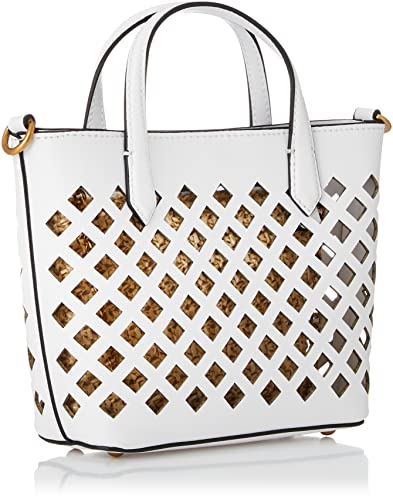 GUESS Womens Aqua Mini Tote Crossbody, White, One Size US