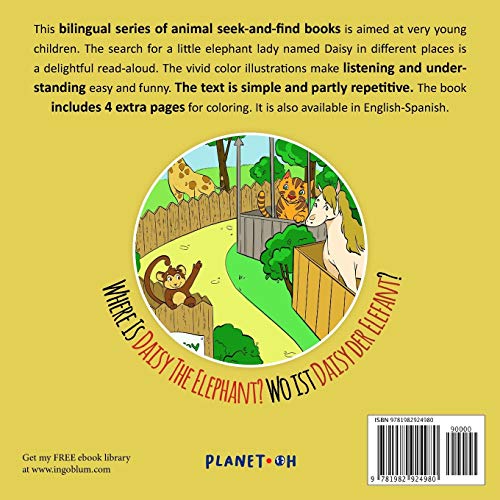 Where Is My Little Elephant? - Wo ist mein kleiner Elefant?: English German Bilingual Children's picture Book (Where is.? - Wo ist.?)