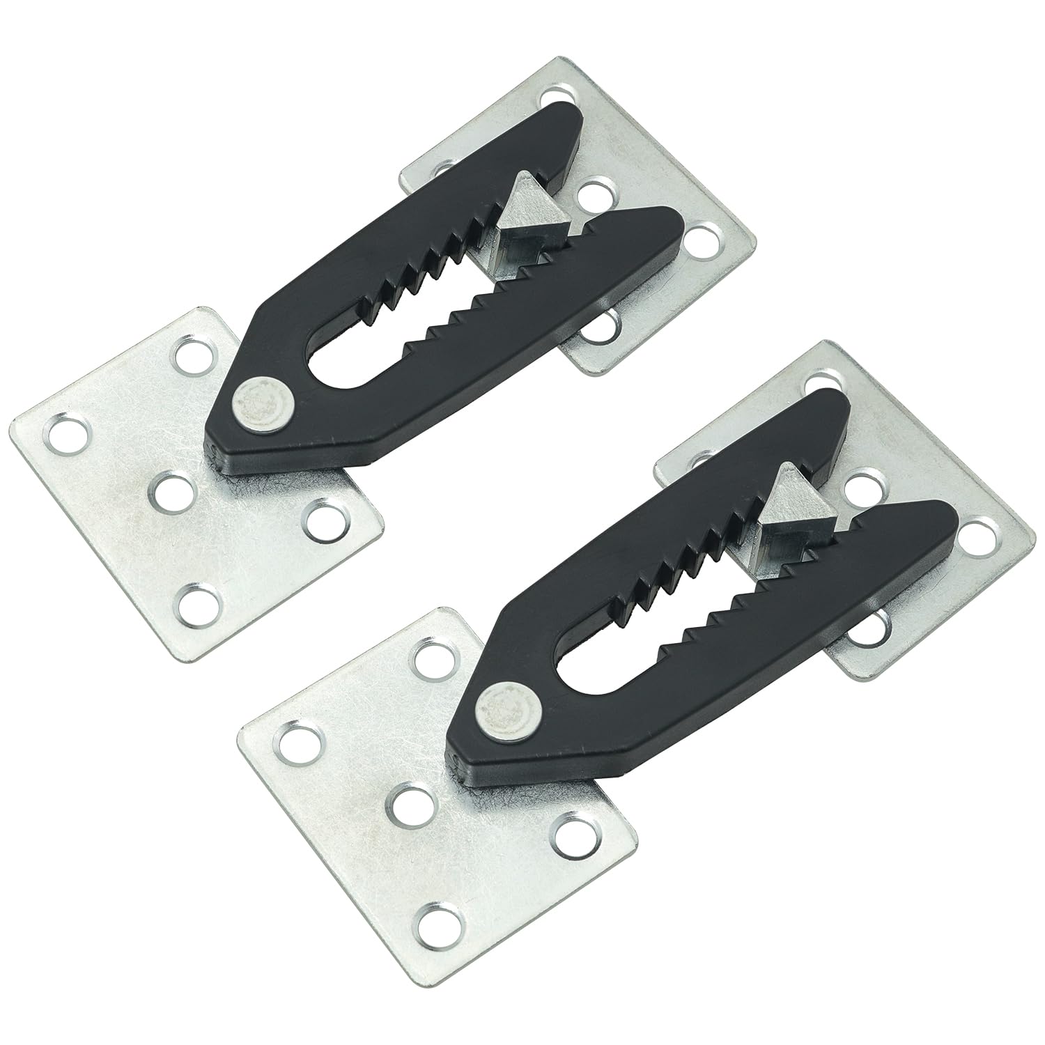 FMHXG 2PCS Plastic Crocodile Buckle Screw Clip Furniture Hinge Double Ear Headrest Hinge Sofa Connector Sofa Combination Fixing Piece Black