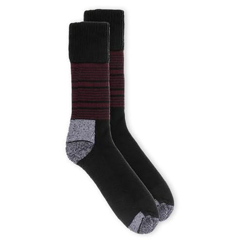 Dr. Scholl's Men's Advanced Relief Blisterguard - 2 & 3 Pair Packs Sock, Black Multi-stripes, 6.5-12 US