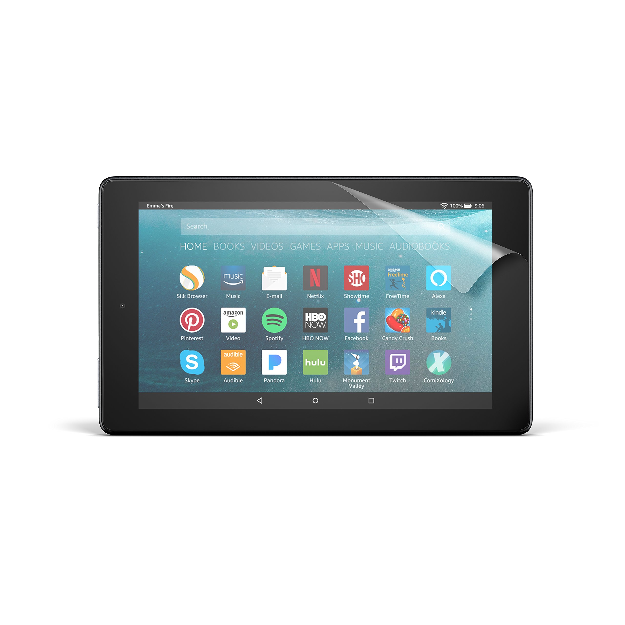 Fire 7 Essentials Bundle including Fire 7 Tablet, Amazon Standing Case, and Nupro Anti-Glare Screen Protector