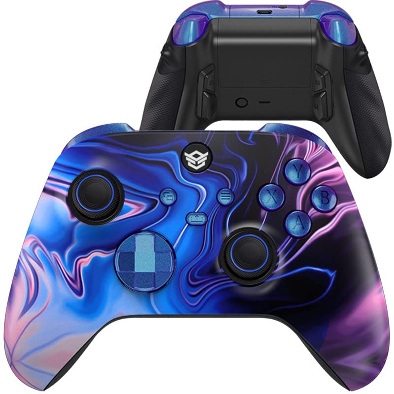 HEXGAMING ULTRA X 4 Back Buttons & Exchangeable Joysticks & Adjustable Triggers Compatible with Xbox Series X & S Controller - Origin of Chaos