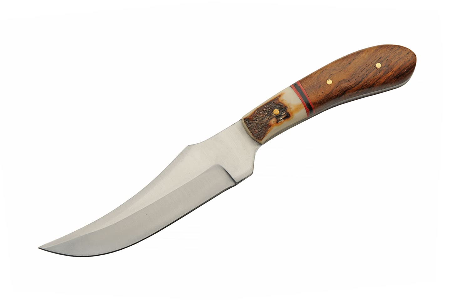 Full Tang Stainless Steel Blade Stag Wooden Handle 7.25 inch Edc Hunting Knife