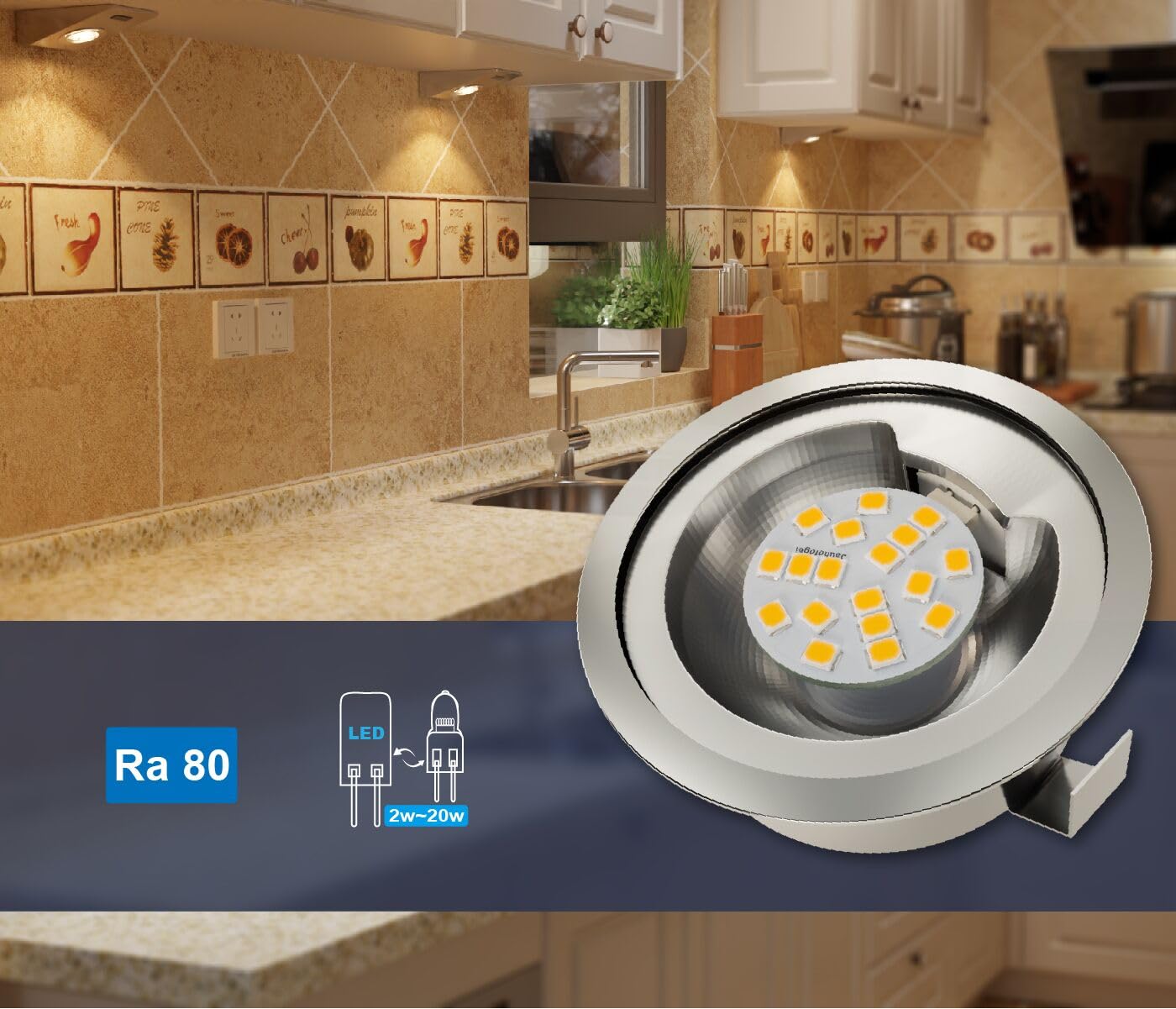G4 LED Bulb Warm White 3000K 2W - 20 Watt Halogen JC Bulb Replacement G4 Bi Pin Bulb - LED Appliance Bulb Range Hood 20W 12V G4 Base T3 - 12 Volt ac/dc Under Cabinet Puck Light Bulbs - 6 Pack