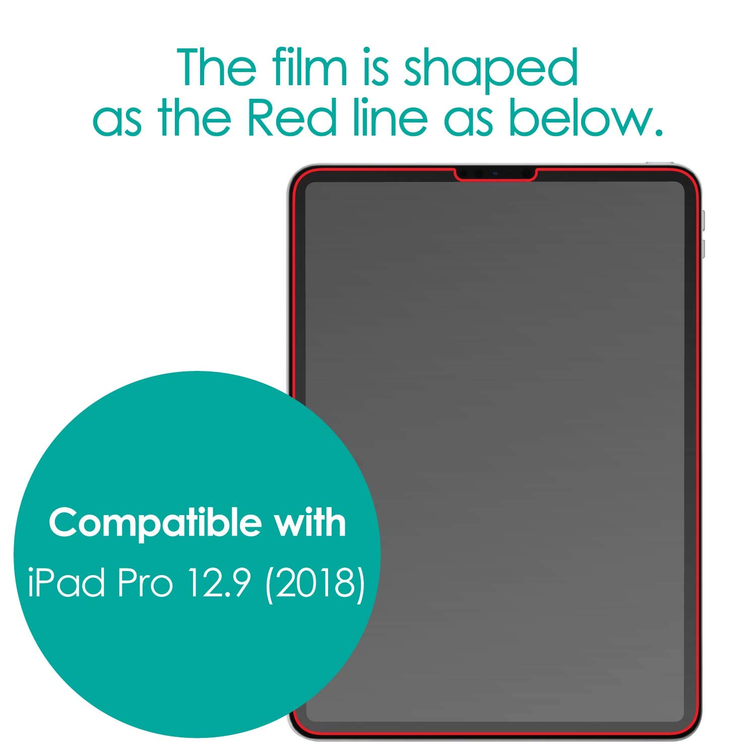 ELECOM Pencil-Feel Screen Protector Designed for Drawing, Anti-Glare Scratch-Resistant Bubble-Free, Compatible with 12.9" iPad Pro 2018/2020 (TB-A18LFLAPL-W)