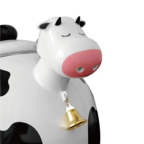Whistling Tea Kettle for Stove Top Enamel on Steel Teakettle, Supreme Housewares Cow Design Teapot Water Kettle Cute Kitchen Accessories Teteras (2.3 Quart, Cow)