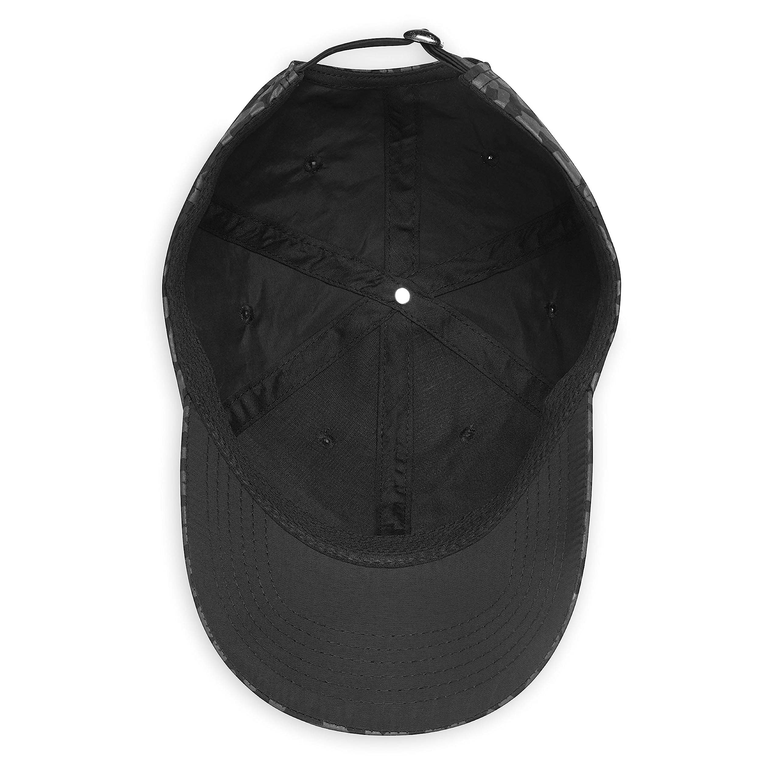 Gaiam Leopard Print Black Running Cap with Sweatband and Ponytail Hole for Women