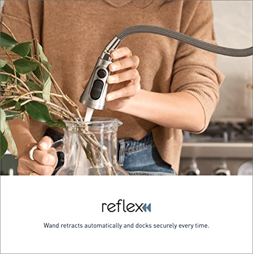 Moen 7295SRS Brantford One-Handle Pullout Kitchen Faucet Featuring Power Clean and Reflex, Spot Resist Stainless