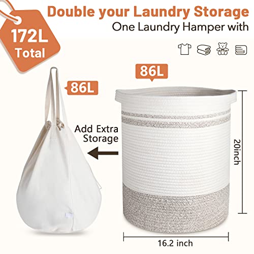 MCleanPin Laundry Hamper with Bags Toy Storage Containers Storage