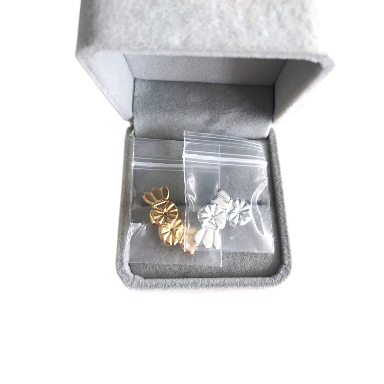 Earring Backs for Droopy Ears - Earring Lifters (2 Earring Lifters + 2 Earring Backs + Jewelry Box) - Earing Backs Secure Rubber - Earring Backs Rubber Earring Backs Clear Earring Backs Replacements