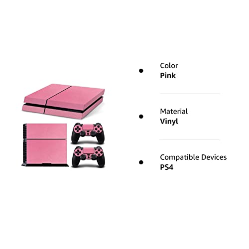 Gam3Gear Pattern Series Decals Skin Vinyl Sticker for Original PS4 Console & Controller - Leather Pink