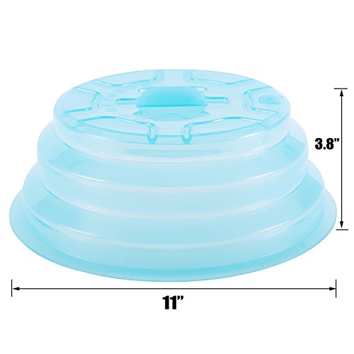 Kichwit Collapsible Silicone Microwave Plate Cover Splatter Guard, Dishwasher Safe & BPA Free, 11β
