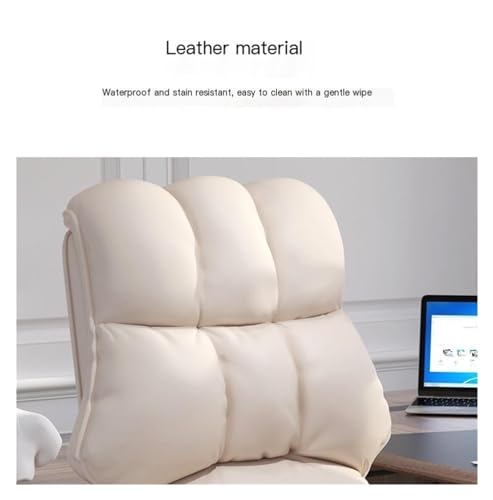 Ergonomic Office Chair, Desk Chairs with Wheels Home Office Computer Game Comfortable Modern Simple Lift Swivel Chair (Color : White)