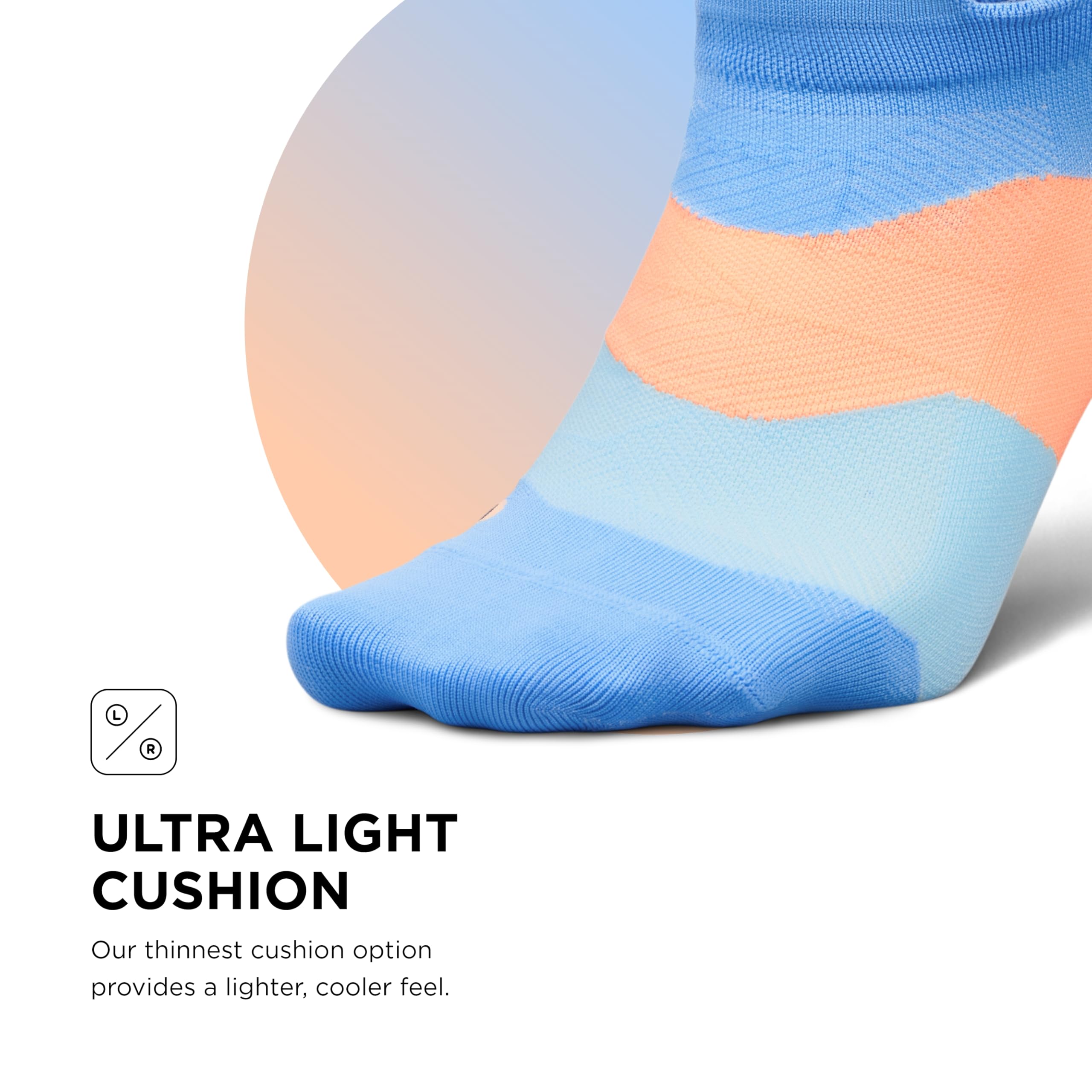 Feetures Elite Ultra Light Cushion Ankle Socks - Sport Sock with Targeted Compression - White, M (1 Pair)