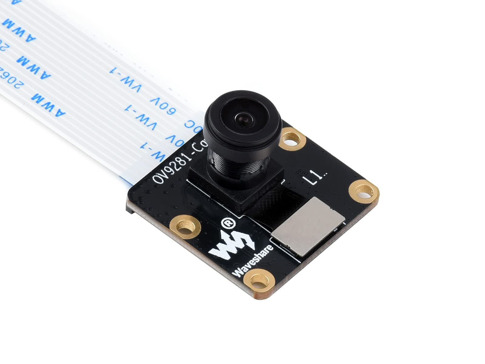 Waveshare OV9281-120 Mono Camera Compatible with Raspberry Pi Series Boards Including 4B/3B+/3A+/3B/2B/B+/A+ Extra FPC Cable is Required for Zero/Zero 2 W Series Global Shutter 1MP