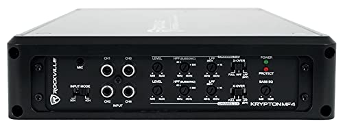 Rockville Krypton MF4 2400w Peak / 600w RMS 4 Channel Marine Amplifier Boat Amp