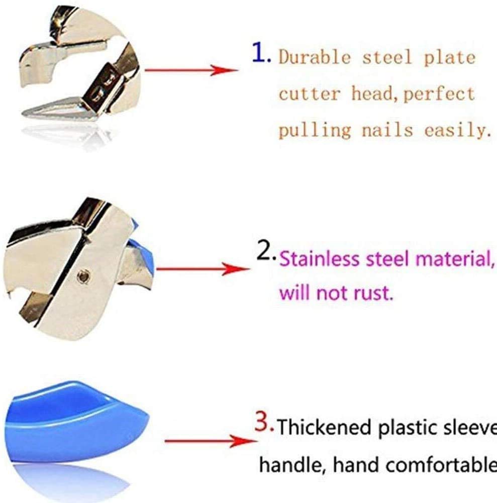 EULANT Dedicated Staple Remover, Staples Remover Tool for School Office Family' Paper Work, Efficient Staple Removing with Rubber Handle, 2 pcs (Blue+Blue) …