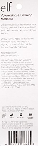 e.l.f. Cosmetics Volumizing and Defining Mascara for Full, Defined Lashes, Jet Black, 0.37 fl. Ounces