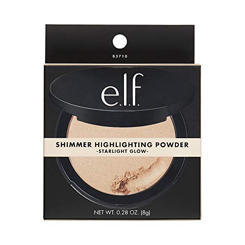 e.l.f. Cosmetics Shimmer Highlighting Powder, Illuminating Face Makeup, Starlight Glow, 1 Count