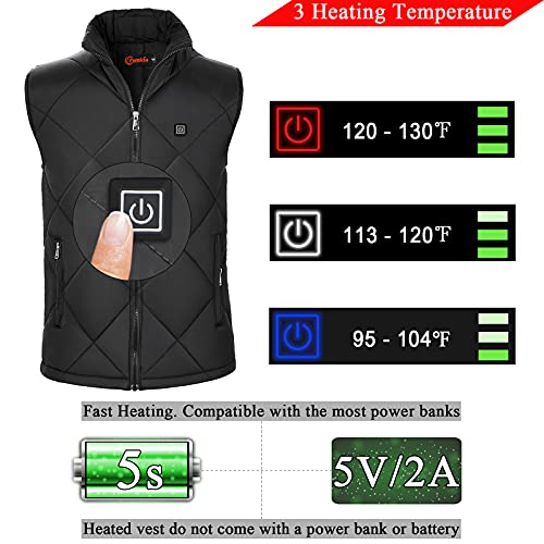 FERNIDA Heated Vest for Women Men, Battery not Include, Lightweight Heated Vest for Winter Warm