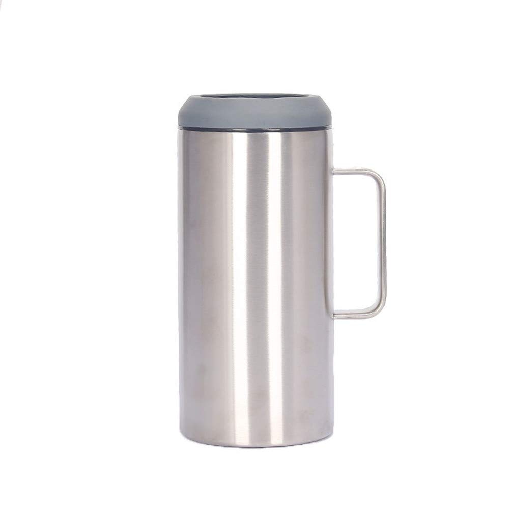 Gteller 40oz stainless steel cooler, double walled vacuum insulated bottle holder&keeper (Silver)
