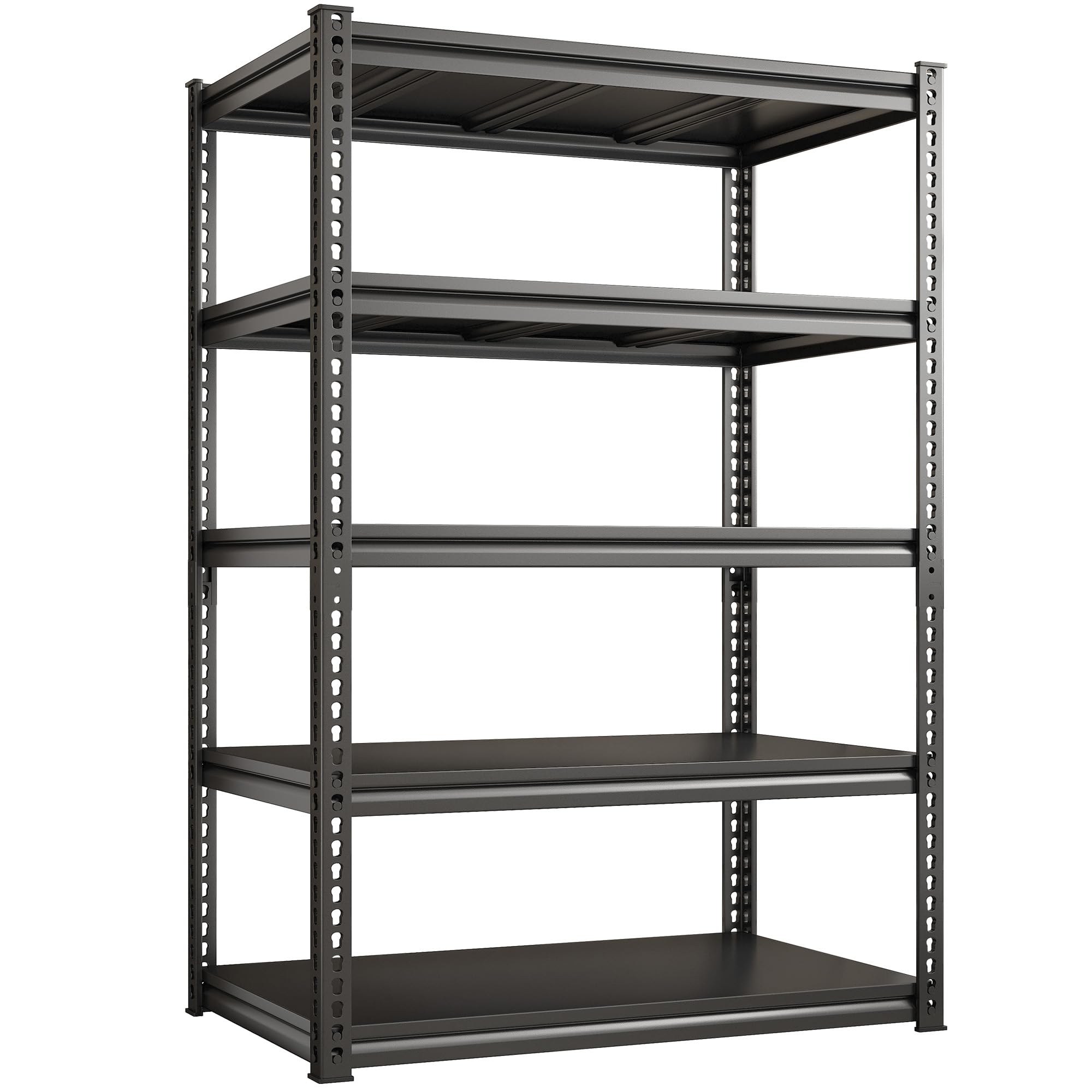 REIBII 72"H Garage Shelving Load 2500 Lbs Garage Storage Shelves Heavy Duty Shelving 5-Tier Adjustable Garage Shelves Sturdy Metal Shelves for Storage Garage Shelf Industrial Shelving 72"H x36"W x18"D