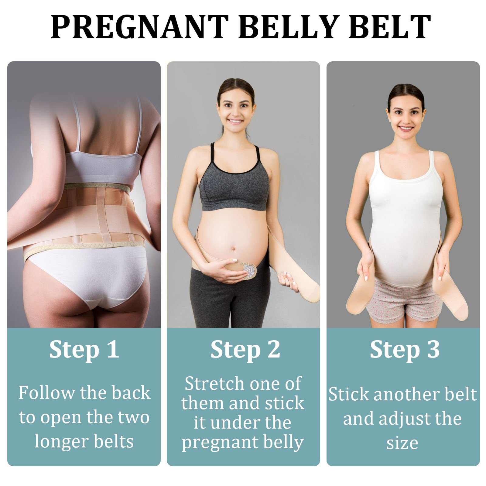 Juexica Pregnancy Pillow for Pregnant Women, Wedge Soft Pregnancy Body Pillow, Adjustable Maternity Belly Support Band Waist Belt Support for Belly, Back, Hips, Legs, Side Sleeping Postpartum