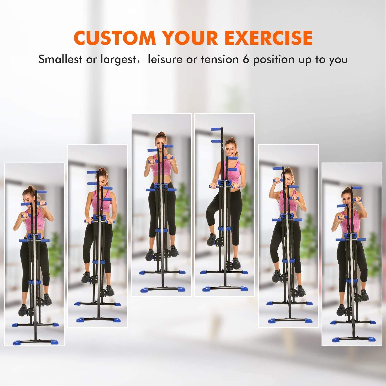Flyerstoy Vertical Climber Cardio Exercise - Folding Exercise Climbing Machine,Total Body Workout Climber Machine for Home Gym, Exercise Bike for Home Body Trainer (Black)