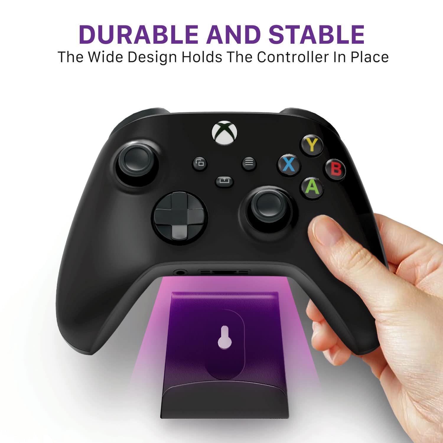 Fosmon Anti-Slip Wall Mount Holder Stand for Gaming Controller and Headphones - 2 Packs, Compatible with PS5 PS4 PS3, Xbox Series X/S, One, 360, Elite Controller, Switch Pro Controller and Headset